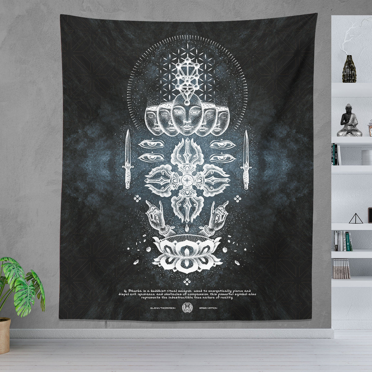 DIAMOND delicate LUMINOSITY Wall Tapestry